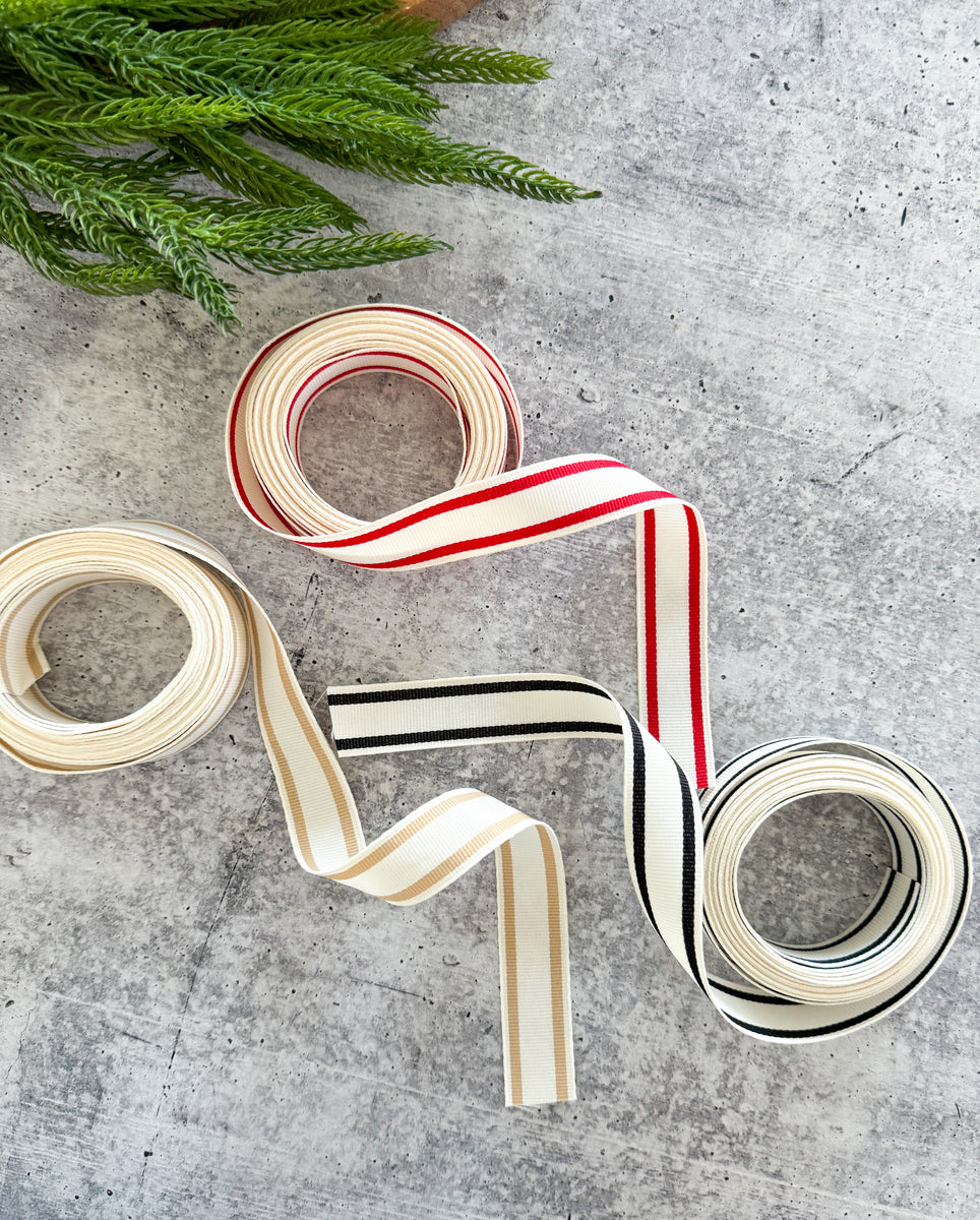 Red Striped Ribbon - 7/8" – Sugar N Milk Co