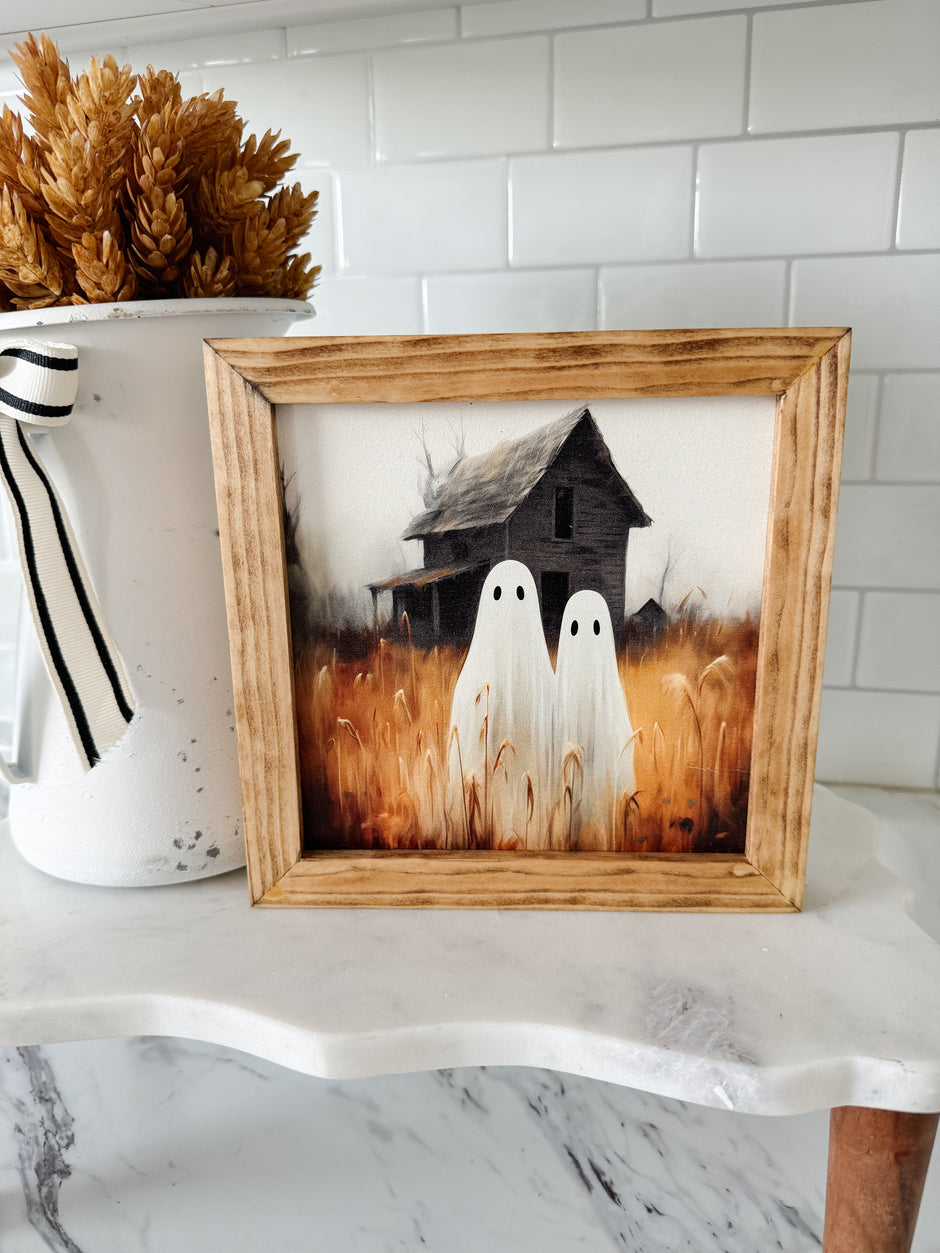 Halloween Ghost Framed Art – Sugar N Milk Co