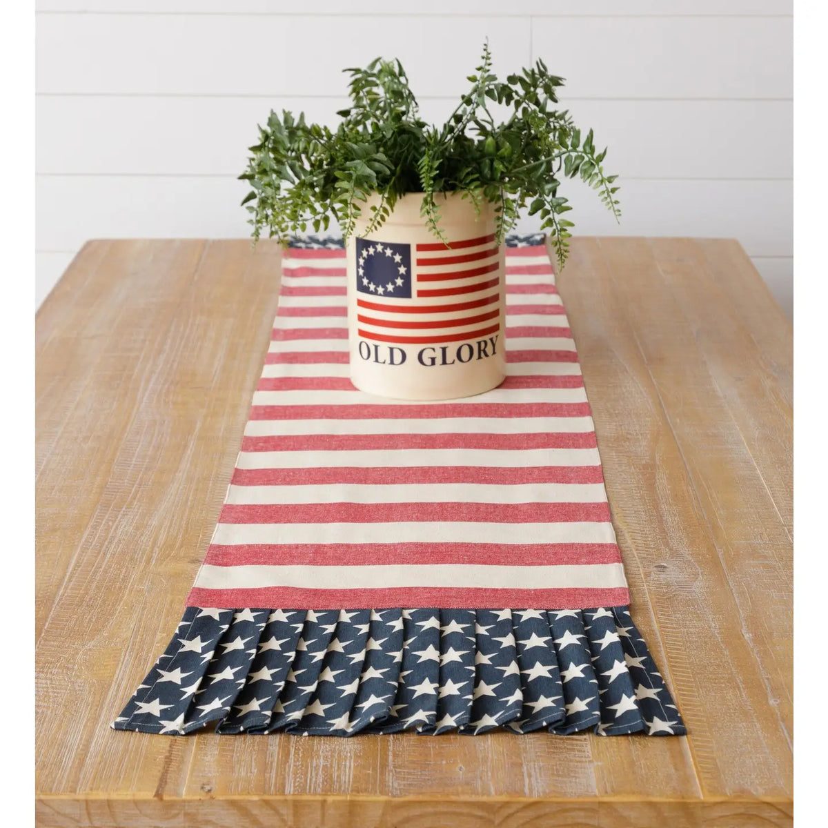 Table Runner - Stars and Stripes with Ruffle – Sugar N Milk Co
