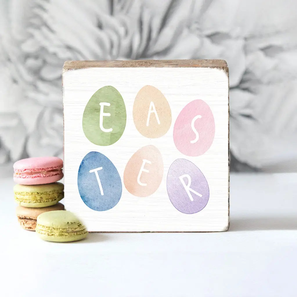 Easter Eggs Wooden Block – Sugar N Milk Co