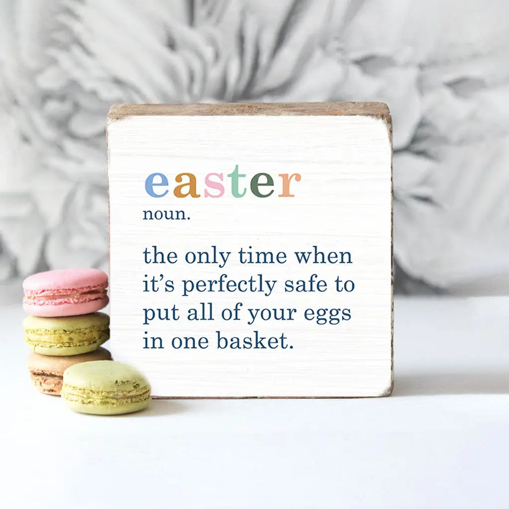 Easter Definition Wooden Block – Sugar N Milk Co