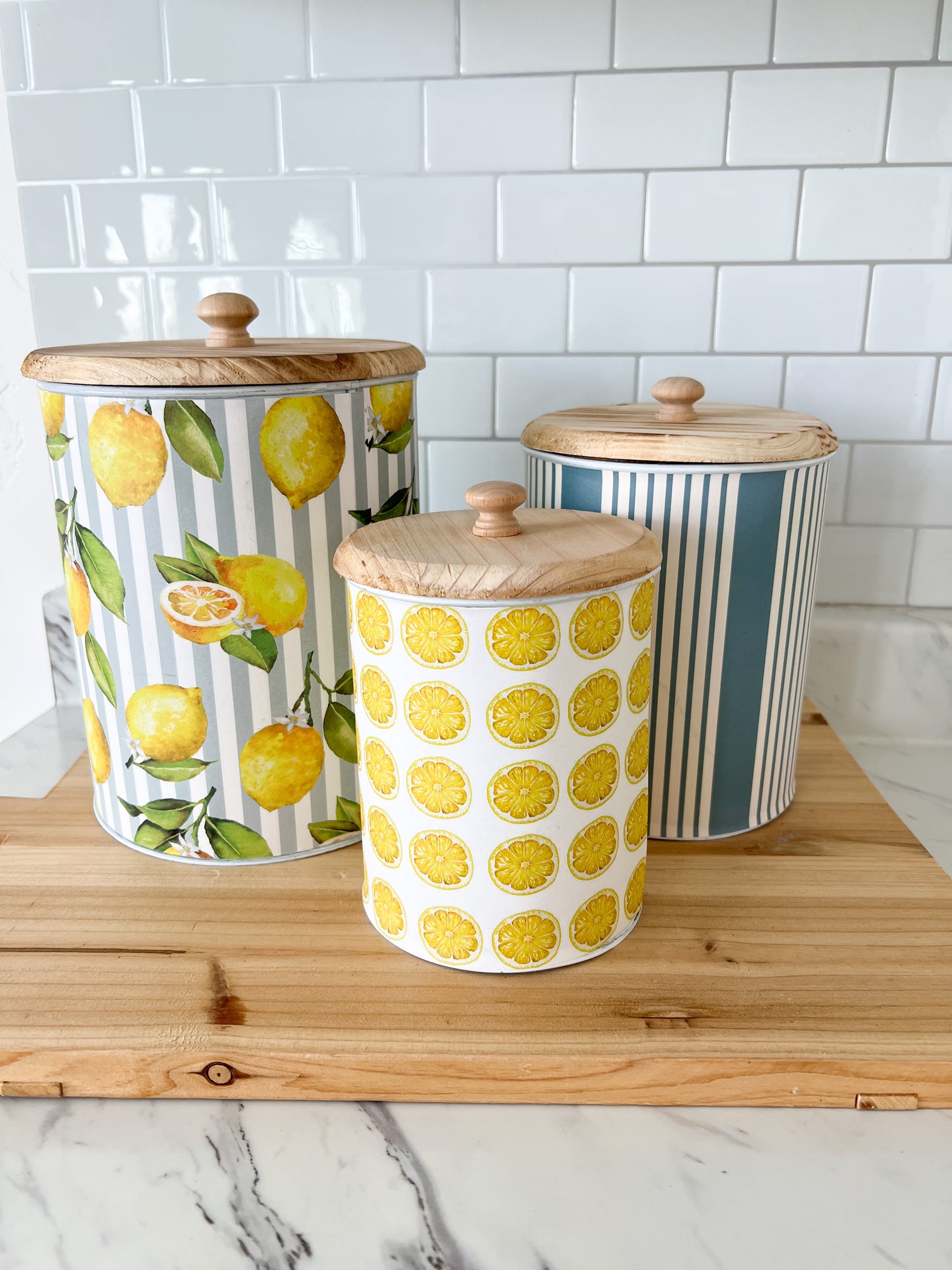 Lemon Canisters Set Of Three – Sugar N Milk Co